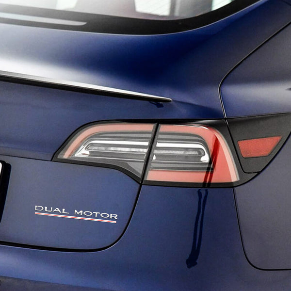 EVAAM® Dual Motor Emblem Trunk Tail Trim Sticker for Tesla Model 3/Y/S ...