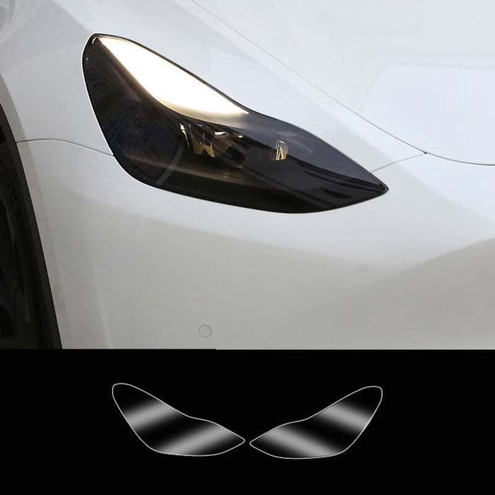 EVAAM® Smoke Tinted Headlight Protection for Tesla Model 3/Y (2017-2022 ...