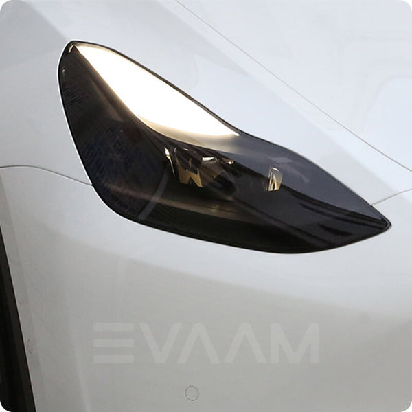 EVAAM® Smoke Tinted Headlight Protection for Tesla Model 3/Y (2017-2022 ...