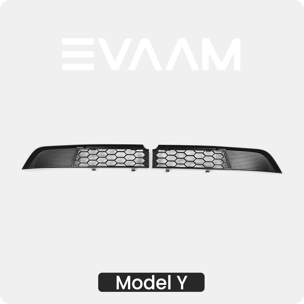 EVAAM® Split Front Bumper Protective Mesh Grill Panel for Tesla Model