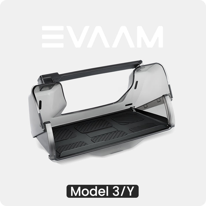 EVAAM® Hidden Foldable Under Screen Storage for Tesla Model Y & Model 3 ...