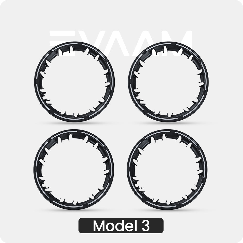 EVAAM® Luminous Rim Protector for Tesla Model 3 Highland 18" Wheel (4 ...
