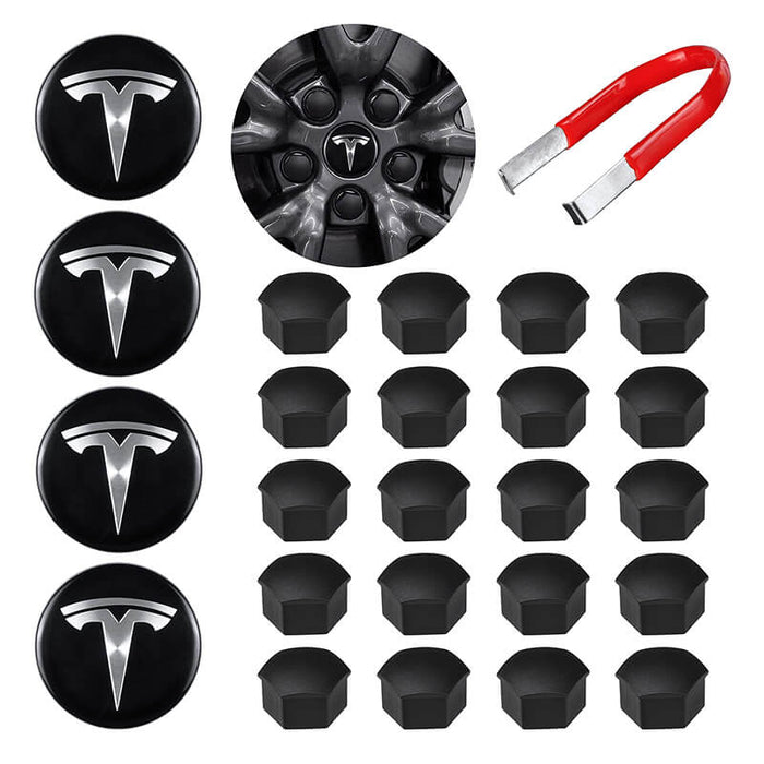 EVAAM® Original Standard Wheel Center Cap Kit for Tesla Model S/3/X/Y ...
