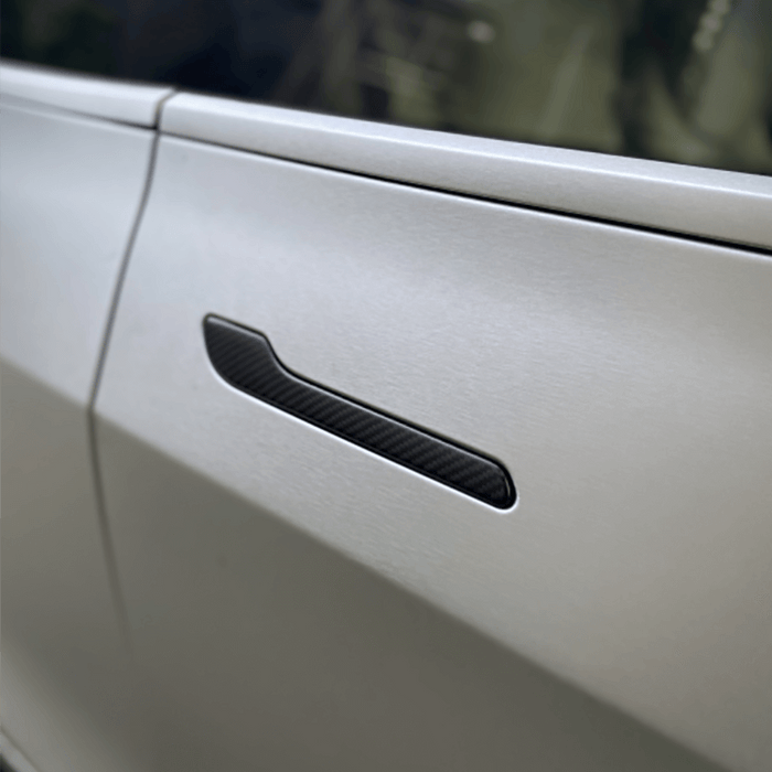 EVAAM® Matte Real Carbon Fiber Door Handle Cover for Tesla Model 3/Y ...