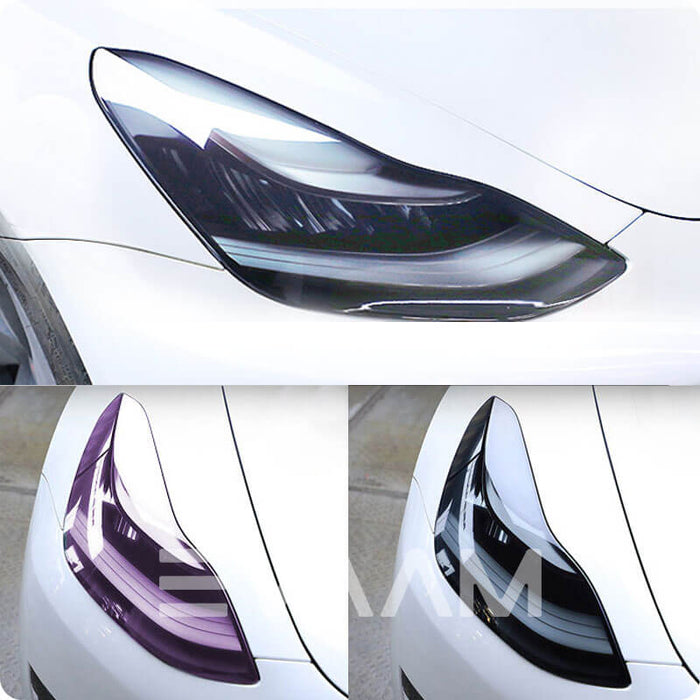 EVAAM® Tinted Headlight Protection for Tesla Model S/3/X/Y (2012-2024 ...