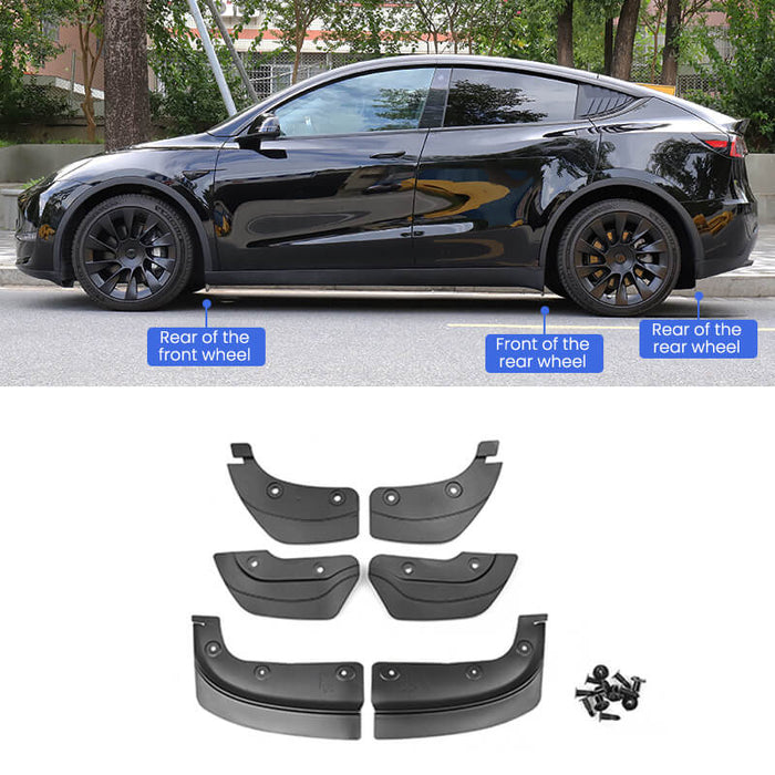 EVAAM® 2024 Upgrade Tesla Splash Mud Flaps for Model 3/Y Accessories (6 ...