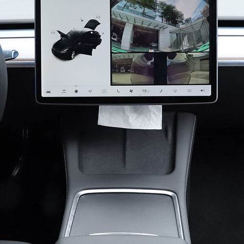 EVAAM® Nubuck Tissue Box for Tesla Model 3/Y Accessories | EVAAM